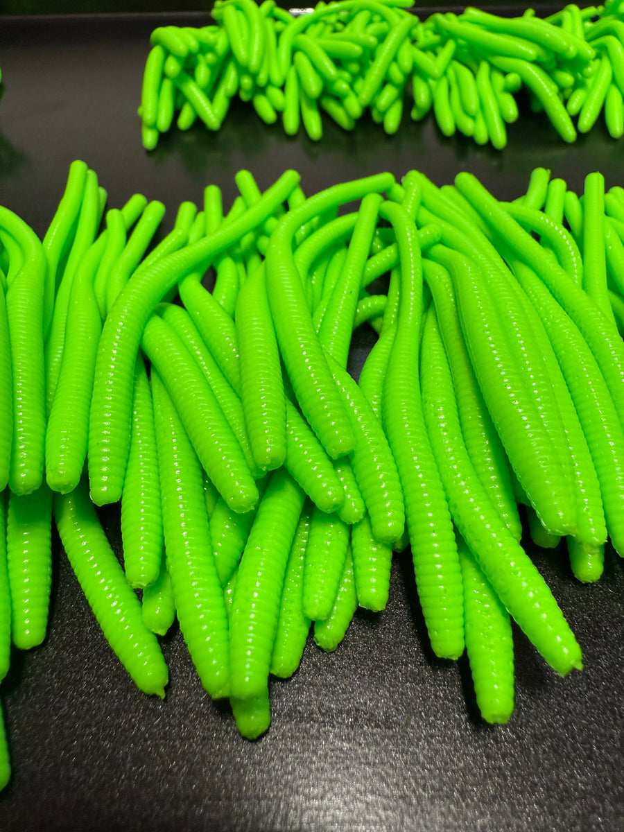 Super Floating Trout Worm: Slime Green – Peter's Custom Trout Worms