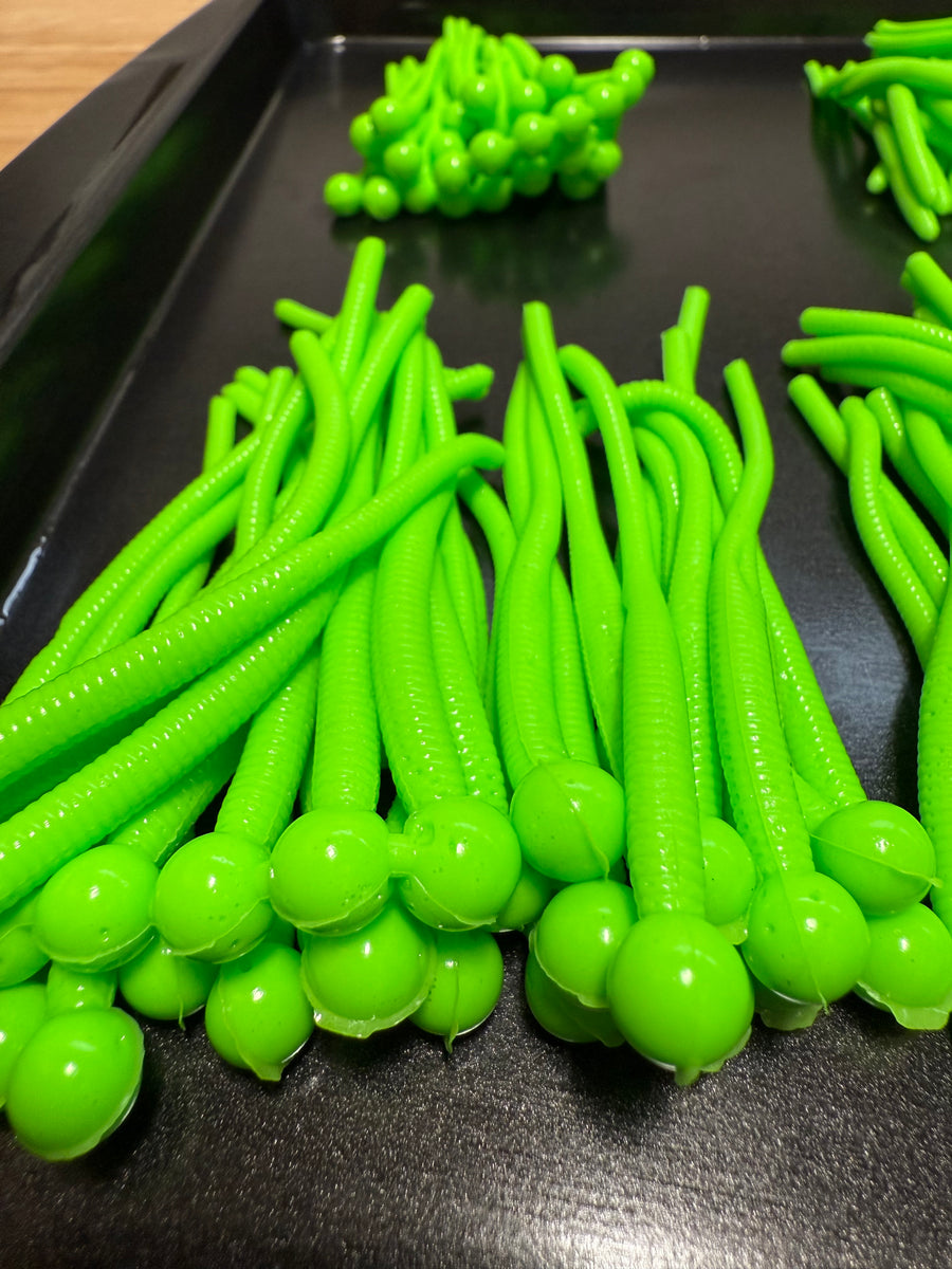 Super Floating Trout Worm with Egg: Slime Green – Peter's Custom Trout ...